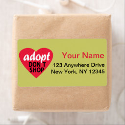 Adopt Dont Shop Label | Zazzle