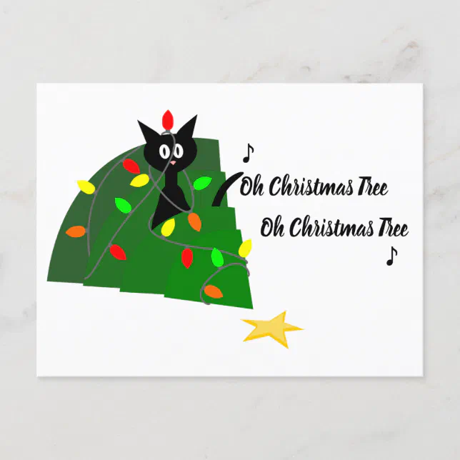 Adopt: ♪ Oh Christmas Tree ♪ Postcard | Zazzle
