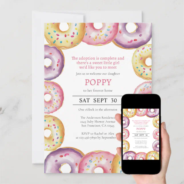 Adoption Announcement Baby Shower Invitation | Zazzle