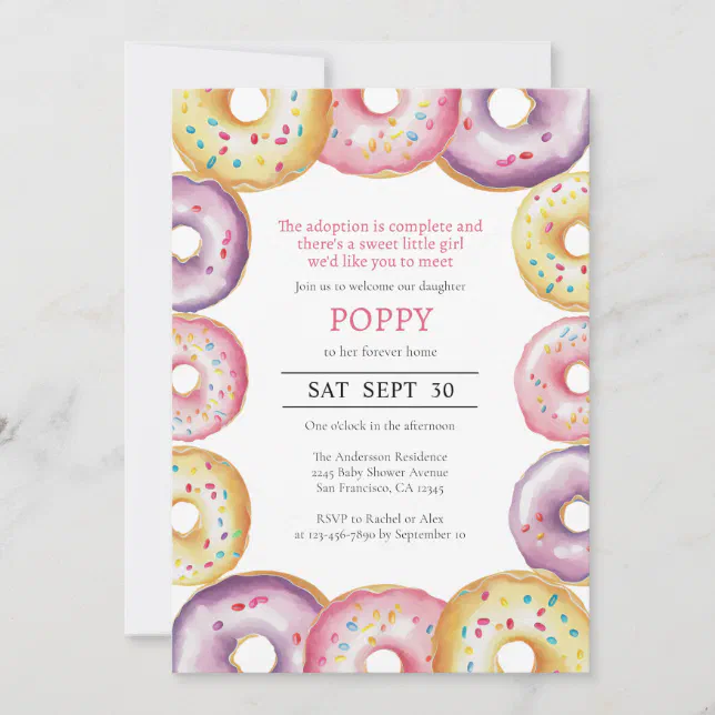 Adoption Announcement Baby Shower Invitation | Zazzle