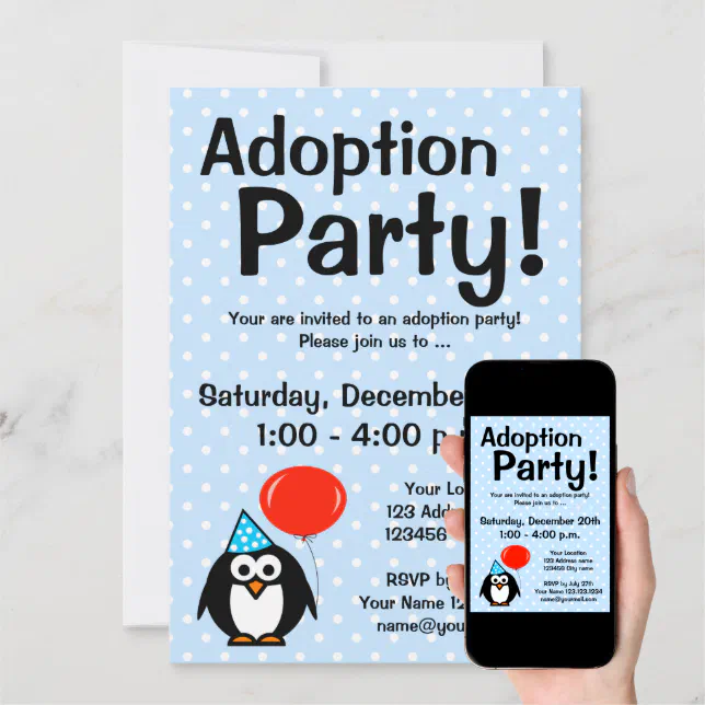 Adoption announcement party invitations | Zazzle