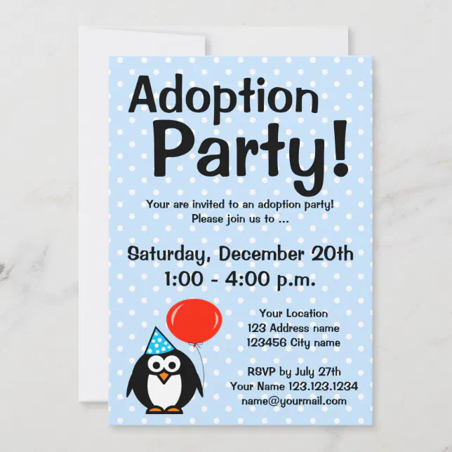 Adoption announcement party invitations | Zazzle