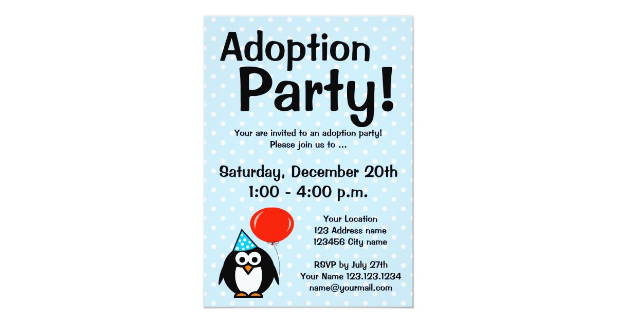 Adoption announcement party invitations | Zazzle.com