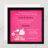 Adoption Baby Shower Girl Invitation | Zazzle