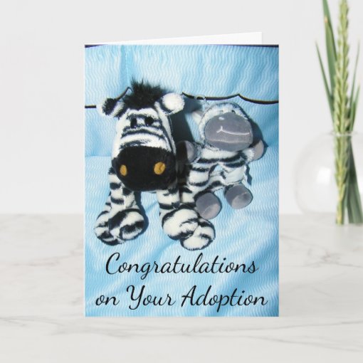 "ADOPTION" CONGRATULATIONS CARD | Zazzle