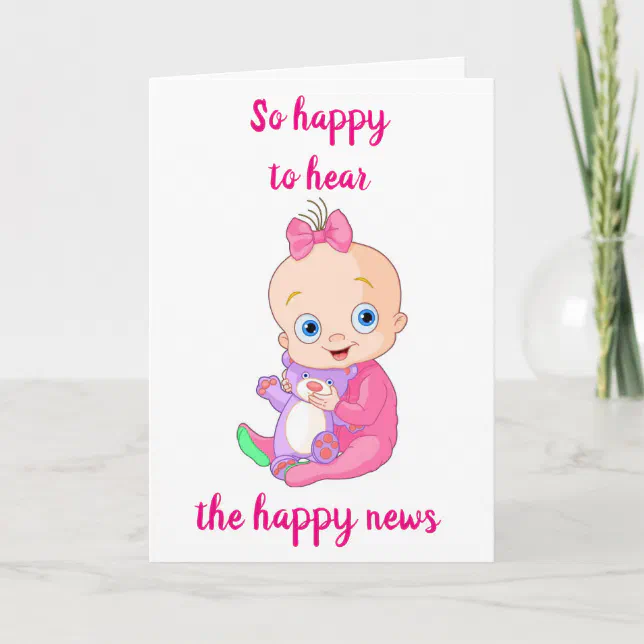 **ADOPTION** CONGRATULATIONS on YOUR BABY GIRL!! Card | Zazzle