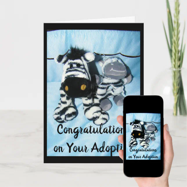 **ADOPTION** CONGRATULATIONS W/ HELP FROM FRIENDS CARD | Zazzle