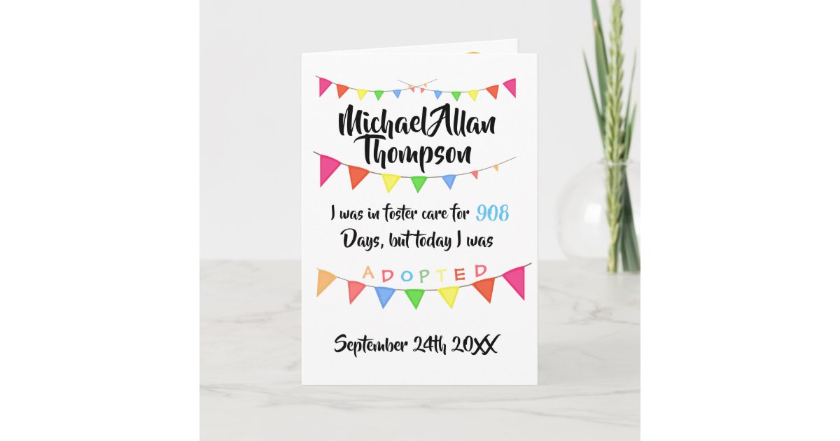Adoption From Foster Care Announcment- Party Invitation | Zazzle