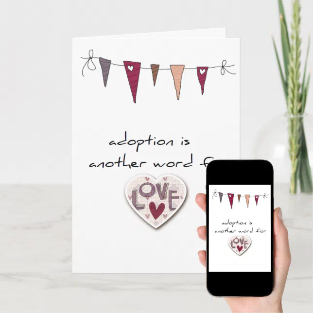 adoption greeting card | Zazzle