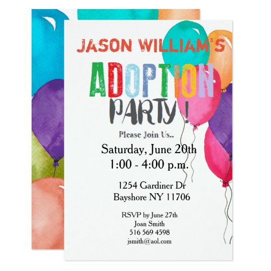 Adoption Party Collection Invitation | Zazzle.com