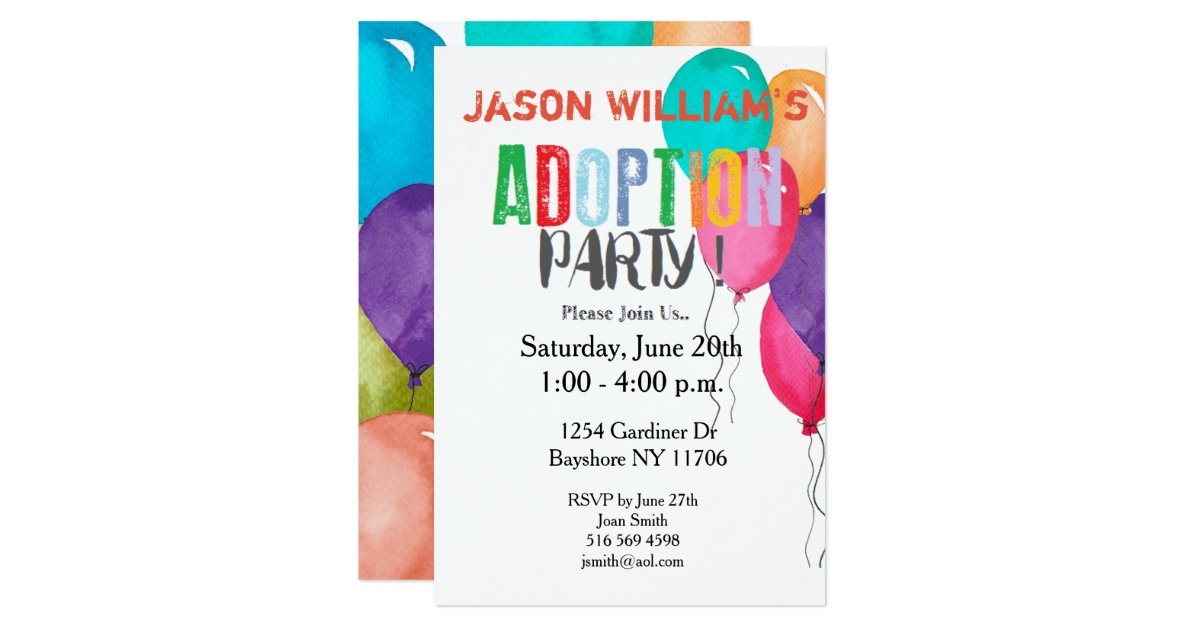 Adoption Party Collection Invitation | Zazzle.com