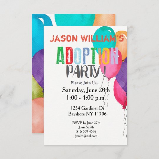 Adoption Party Collection Invitation | Zazzle.com