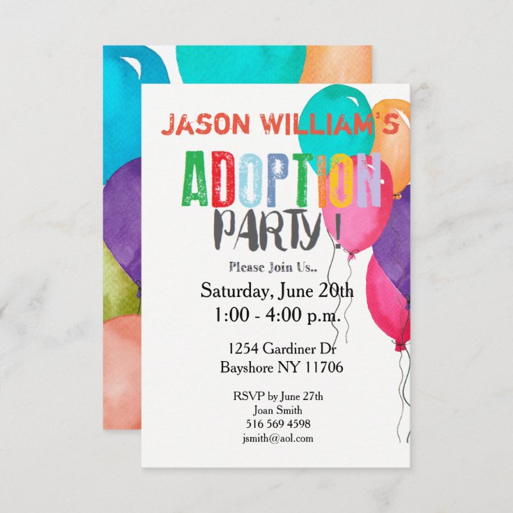 Adoption Party Collection Invitation | Zazzle