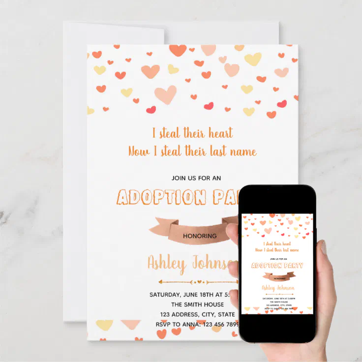 Adoption party invitation | Zazzle