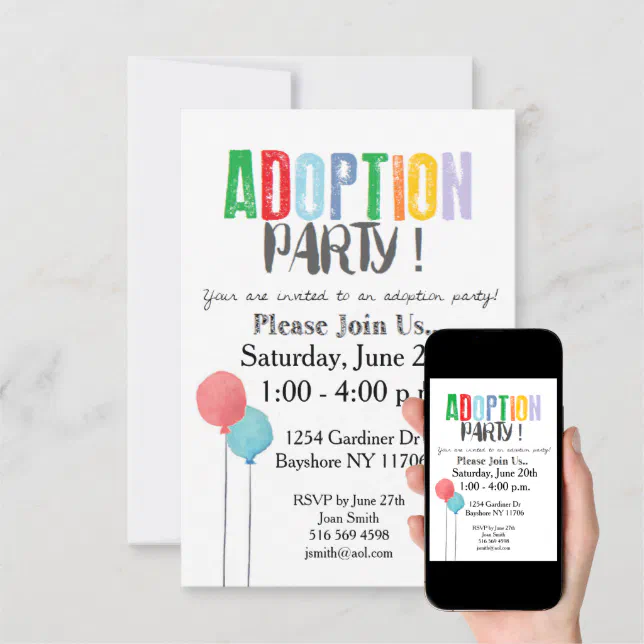 Adoption Party Invites | Zazzle