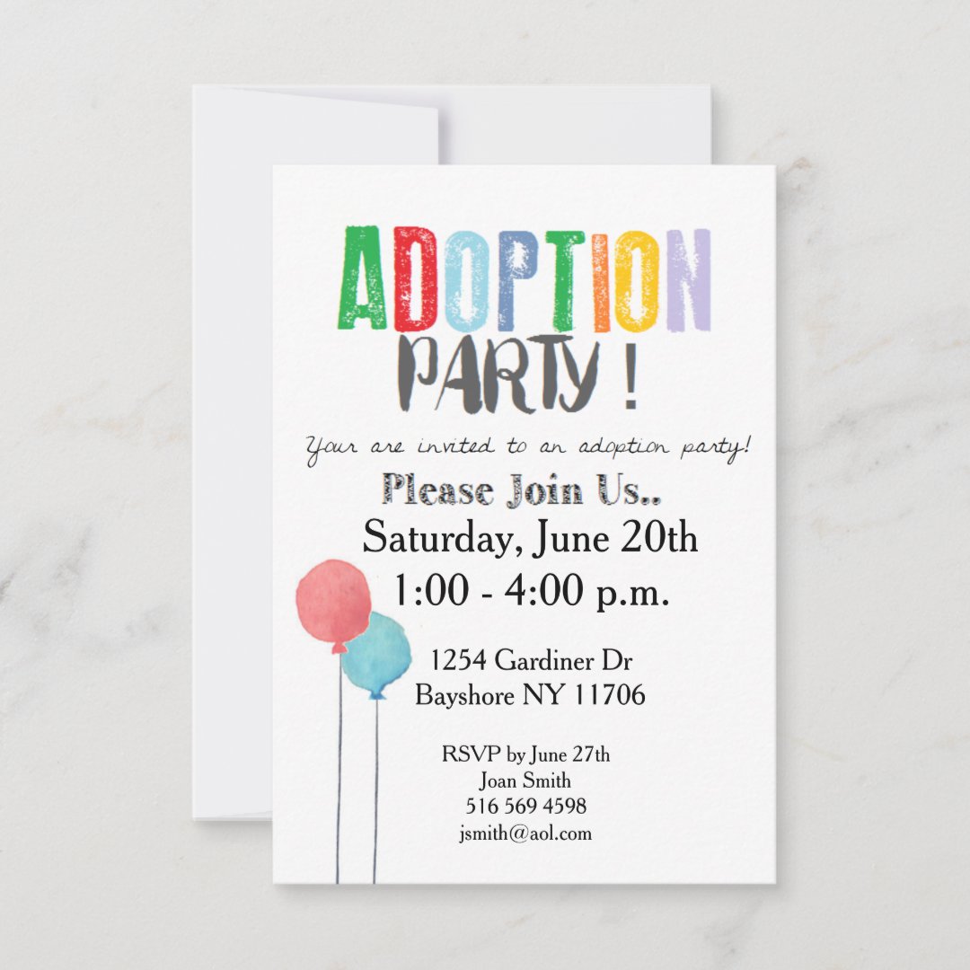 Adoption Party Invites | Zazzle