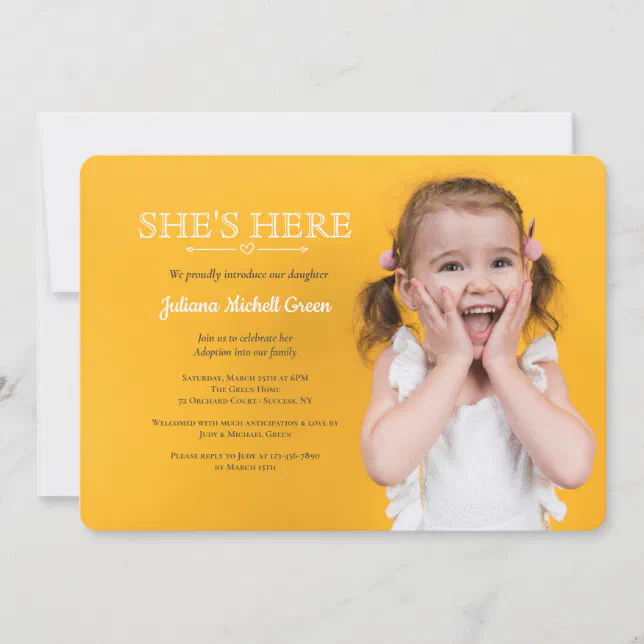 Adoption Party Photo Invitation | Zazzle