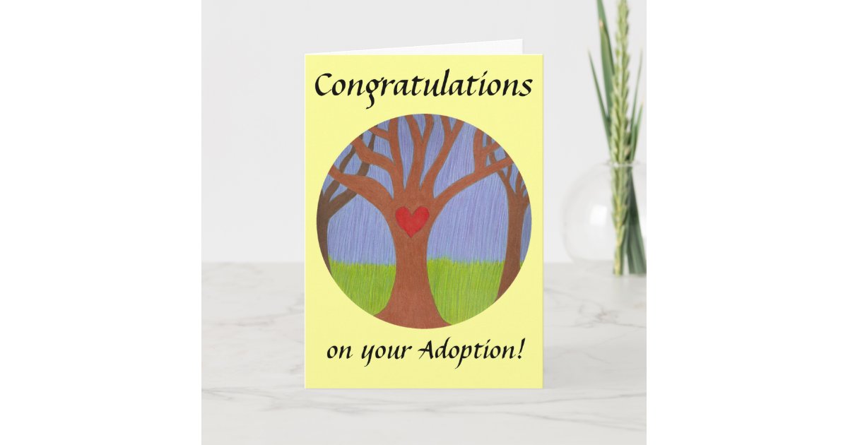 Adoption Tree Congratulations on your Adoption! Card | Zazzle