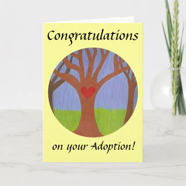 Adoption Tree Congratulations on your Adoption! Card | Zazzle