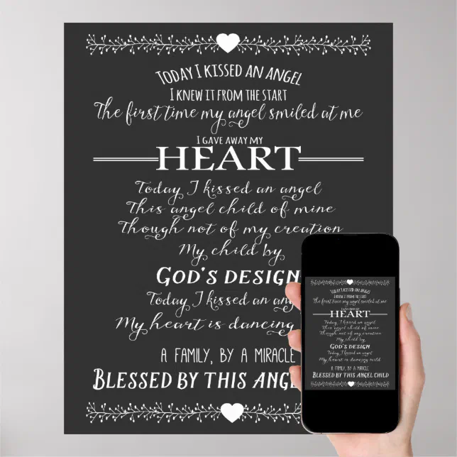 Adoption verse gift for new Adoption Quote Poster | Zazzle