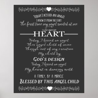 Adoption verse gift for new Adoption Quote Poster | Zazzle