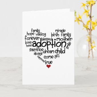 Adoption-words Card | Zazzle