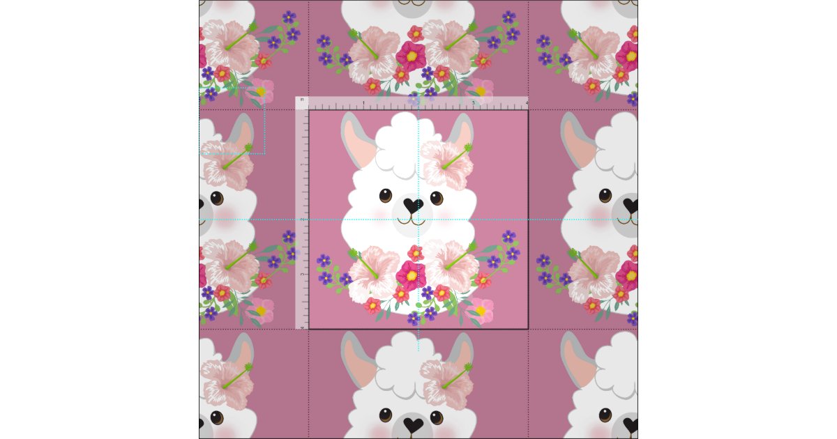 Adorable Alpaca Fabric | Zazzle
