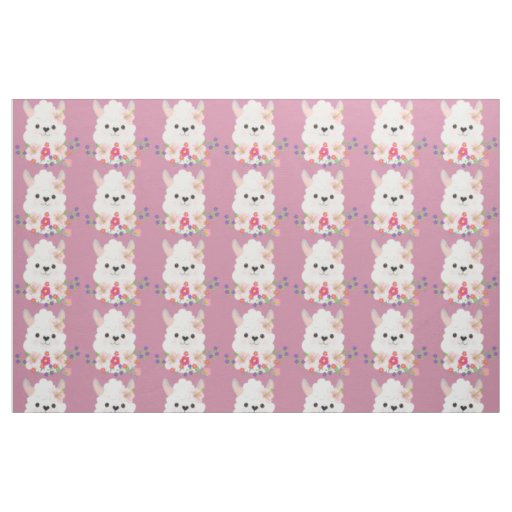 Adorable Alpaca Fabric | Zazzle