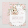 Adorable Baby Bunny Rabbit Blush 1st 2nd Birthday Thank You Card | Zazzle