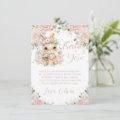 Adorable Baby Bunny Rabbit Blush 1st 2nd Birthday Thank You Card | Zazzle