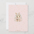 Adorable Baby Bunny Rabbit Blush 1st 2nd Birthday Thank You Card | Zazzle