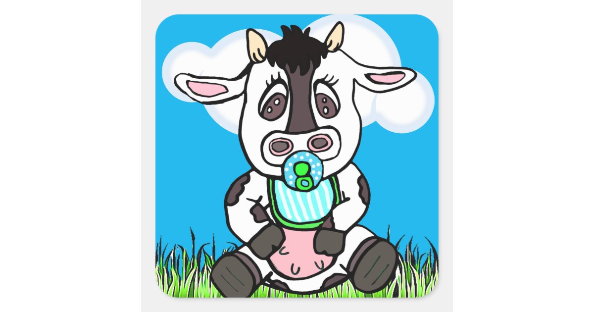 Adorable Baby Cow Stickers | Zazzle