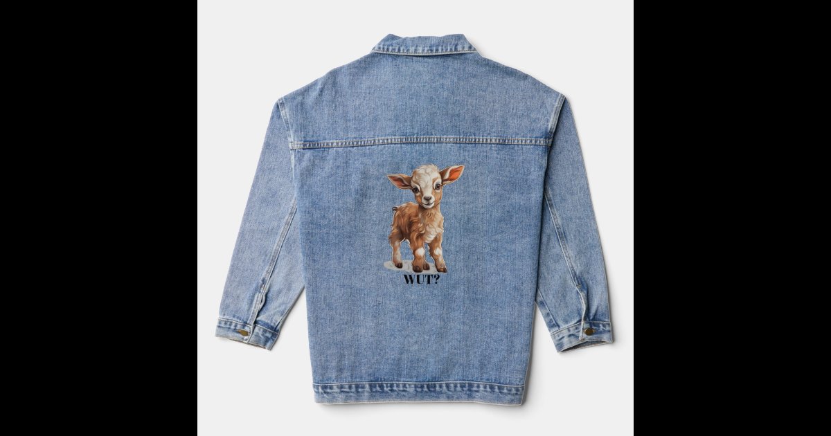 Adorable Baby Goat Denim Jacket | Zazzle