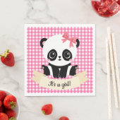 Adorable Baby Panda Pink Baby Shower Paper Napkins | Zazzle