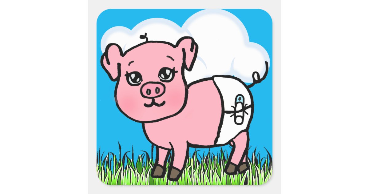 Adorable Baby Pig Stickers | Zazzle