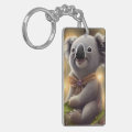 Adorable Baby Smiling Koala Bear Keychain | Zazzle