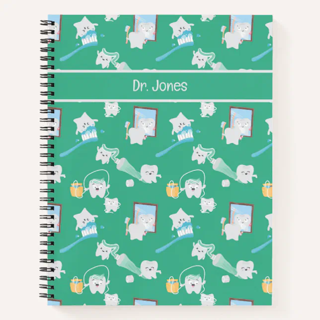 Adorable Baby Teeth Dental Office Dentist Notebook | Zazzle