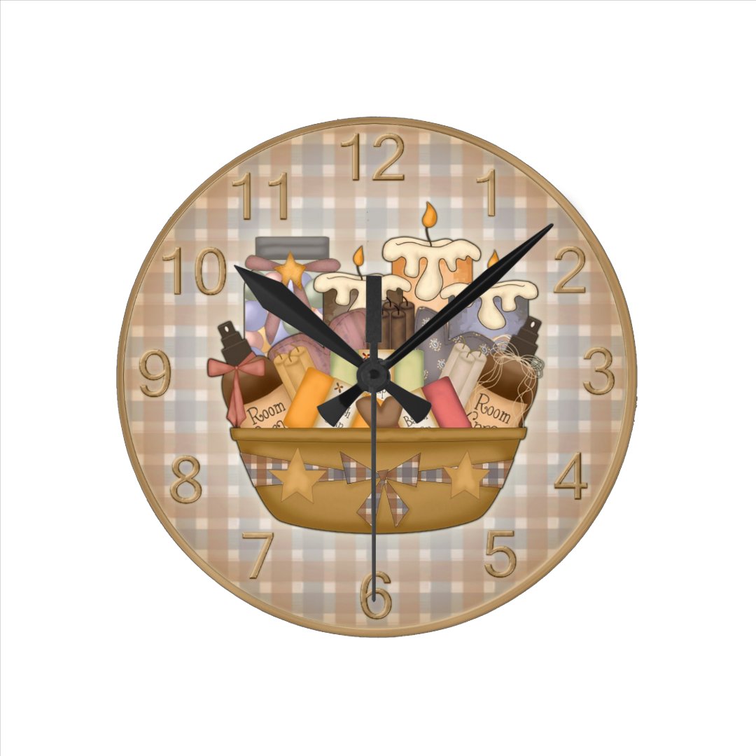 Adorable Bath Time Wall Clock | Zazzle