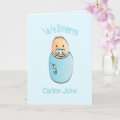 Adorable Blue Boy Sweet Keepsake Baby Shower Card | Zazzle
