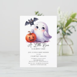 Adorable Boo Is Almost Due Baby Shower Invitation | Zazzle