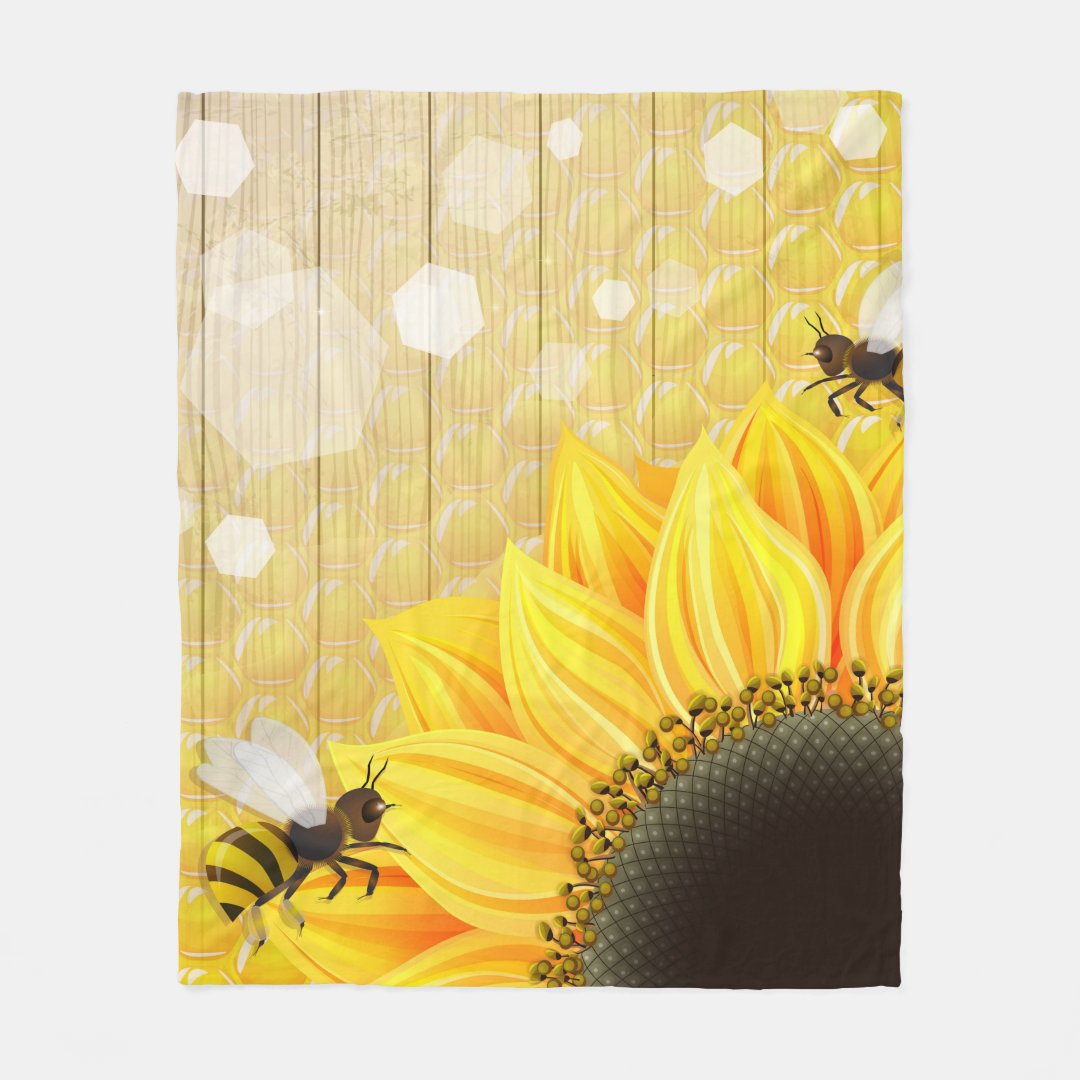 Adorable Bumble Bee Fleece Blanket | Zazzle