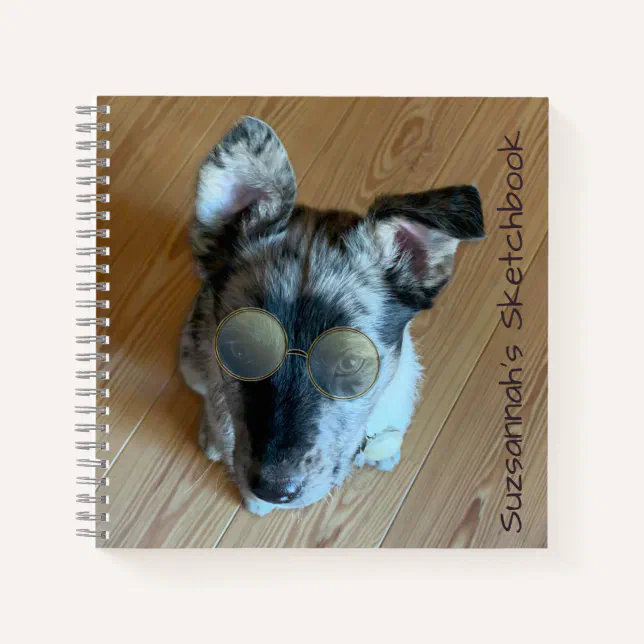 Adorable Cattle Dog Placeholder Photo Custom Notebook | Zazzle