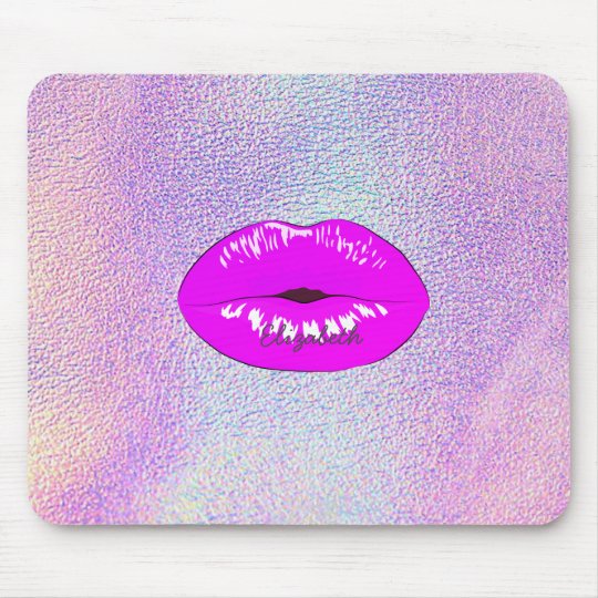 Adorable Cool Lips, Holographic Mouse Pad | Zazzle.com