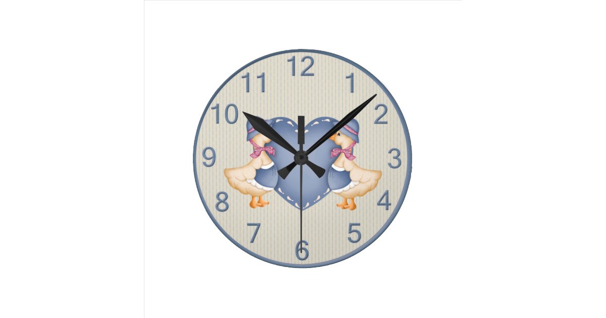 Adorable Country Goose Clock | Zazzle.com