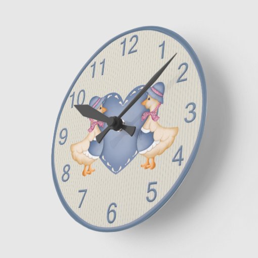 Adorable Country Goose Clock | Zazzle
