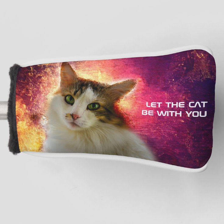 Adorable Cute Calico Cat Golf Head Cover | Zazzle