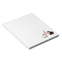 Adorable cute funny cartoon sheep in love notepad | Zazzle