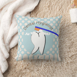 Adorable Dental Hygienist Tooth Pillow 20X20" | Zazzle