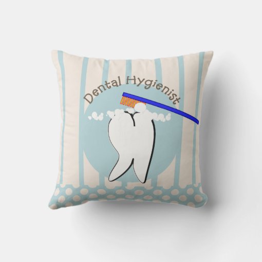 Adorable Dental Hygienist Tooth Pillow 20X20" | Zazzle