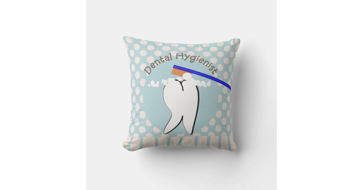 Adorable Dental Hygienist Tooth Pillow 20X20" | Zazzle